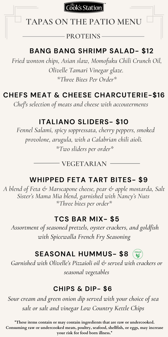 Bar & Tapas – The Cook's Station